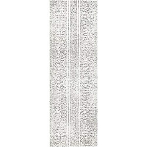 nuLOOM Sarina Diamonds Runner Rug, 2 ft 8 in x 8 ft, Grey