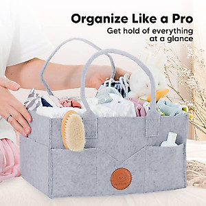 KeaBabies Baby Diaper Caddy Organizer and Portable Diaper Changing Pad - Large Baby Organizer - Waterproof Foldable Baby Changing Mat - Diaper Organizer For Changing Table - Travel Diaper Change Mat