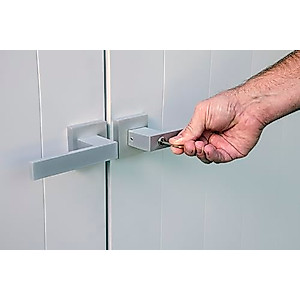 Arrow Shed Designed 6' x 3' x 6' Compact Outdoor Metal Backyard, Patio, and Garden Shed Kit, Flute Gray and Anthracite