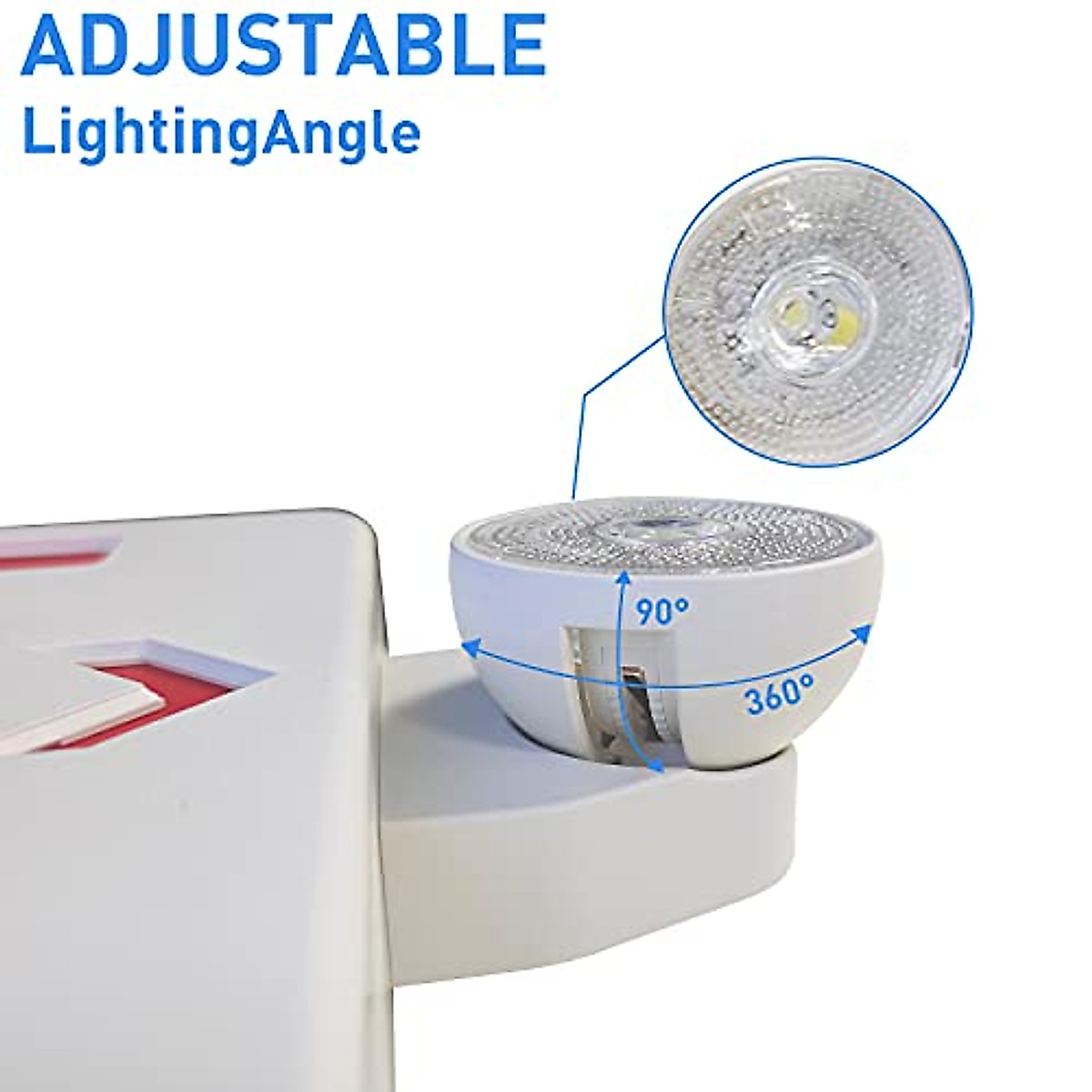 Exit Sign with Emergency Exit Lights, OSTEK ABS Fire Safety Red Emergency Exit Sign with 2 Adjustable Flood Lights, Double Face and 90min Long Backup Battery, (UL Certified 120-277V) (1pack)