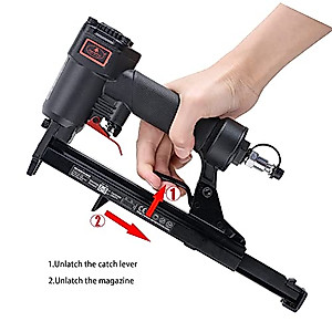 AEROPRO Tools T50J 20 Gauge Wide Crown Air Stapler, 1/4-Inch to 9/16-Inch for Furniture Cabinet and Upholstery