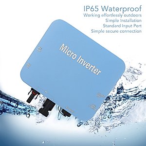 Grid Tie Inverter, DC PV Input MPPT Pure Sine Micro Inverter, WiFi or Mobile APP Monitor, Automatic Power Lock, 120V Waterproof Solar Panel Inverter with Integrated AC Output