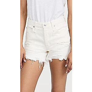 Free People Women's Makai Cutoff Jean Shorts, Bright White, 26