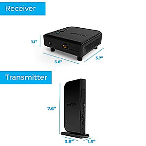 Nyrius Aries Home+ Wireless HDMI 2X Input Transmitter & Receiver for Streaming HD 1080p 3D Video and Digital Audio from Cable Box, Satellite, Bluray, DVD, PS4, PS3, Laptops, PC (NAVS502)