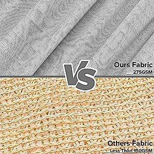 INFRANGE 18'x22' Sun Shade Sail Rectangle Canopy Cover with A Ring Steel Wire UV Block for Outdoor Patio Garden Backyard (Light Gray)