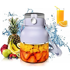 Portable Blender, Personal Blender for Shakes and Smoothies, Type-C Rechargeable Mixer with 10 Stainless Steel Blades, BPA Free, Juicer Cup for Travel, Camping, Sports (purple)