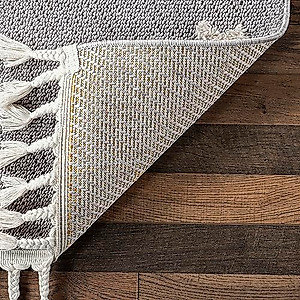 nuLOOM Journee Rocket Ship High-Low Kids Tasseled Area Rug, 4x6, Multi