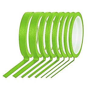 8Rolls Thin Painters Tape Total 176yards 1/8, 1/4, 1/2 inch Width Painter Tape Paint Tape masking Tape Pinstriping Tape, DIY Art TapeSmart Selection, 3" Large Core Easy to Work for Big Projects