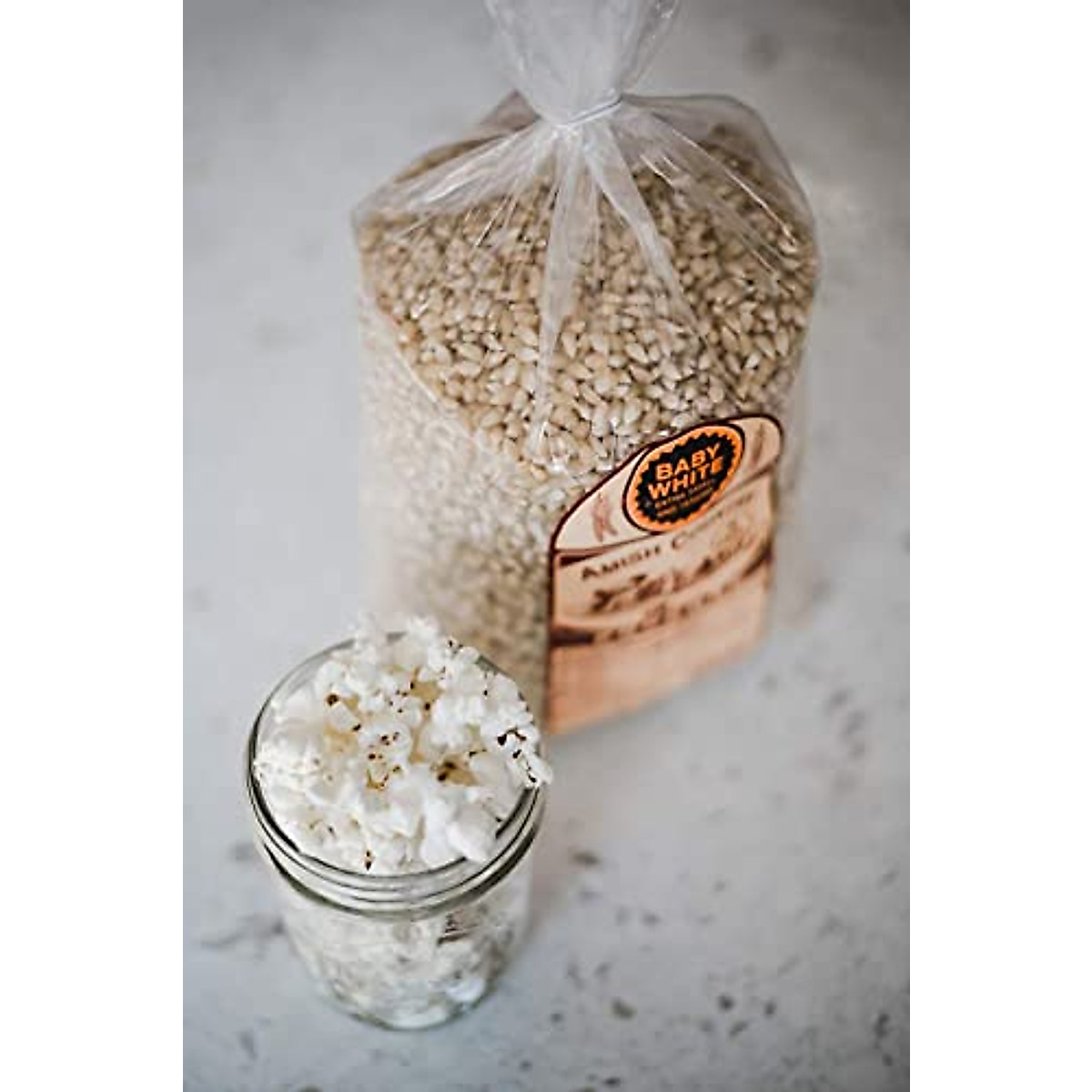 Amish Country Popcorn | 6 lb Bag | Popcorn Kernels | Small and Tender | Old Fashioned, Non-GMO and Gluten Free (6 Pound (Pack of 1), Baby White)