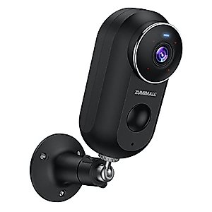 ZUMIMALL Outdoor Security Cameras, 2K FHD Battery Powered Wireless Indoor Surveillance Camera with Siren, Night Vision, PIR Motion Detection, Free Cloud Storage, IP66 Waterproof, 2.4G WiFi (No 5G)