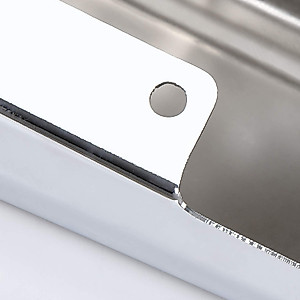 ECOTRIC Rear Bumper Ends Caps Cover Compatible with 2015-2020 Ford F150 Replacement For FO1102380 W/O Park Sensor Holes Chrome Steel Left & Right