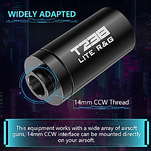 T238-LITE R&G Airsoft Tracer Unit, Spitfire Tactical Muzzle Flash Simulator for Airsoft/Gel Blaster with 14mm CCW Threaded Interface