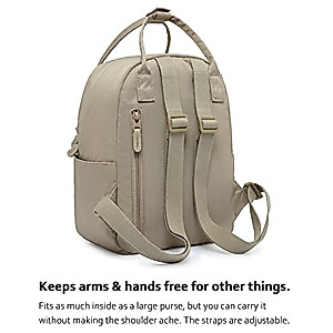 HotStyle 8811s+ Fashion Mini Backpack, Women' Small Backpacking Purse, Pastel Khaki