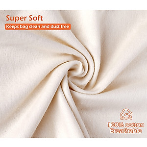 MISSLO Cotton Breathable Dust-proof Drawstring Storage Pouch Bag (Pack 3 M)