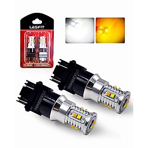 Lasfit Switchback 3157 3057 3155 3457 4157 Super Bright LED Bulbs for Turn Signal Lights Daytime running light parking light White Amber Yellow (NEED RESISTOR)