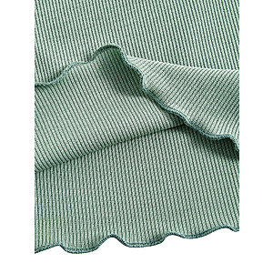 SweatyRocks Women's Leopard Sleeveless Lace Trim Spaghetti Strap Camisole Crop Tank Top Green L