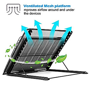 IMAGE Large Version Stand Ventilated Adjustable Light Box Laptop Pad Stand, Multifunction(12 Angles) Skidding Prevented Tracing Holder for AGPtek/Huion A3 A4 LED Tracing Light Pad & Diamond Painting