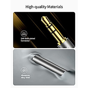 VIOY Headphone Splitter, 3.5mm Stereo Audio Y Splitter Cable Male to Female Dual Headphone Jack Extender for iPhone, Samsung, Tablet, Laptop, Speaker, MacBook (20cm)