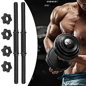 POCREATION Dumbbell Bars Set,2Pcs Adjustable Nonslip Weight Lifting Handles Dumbbell Handles Weightlifting Accessories for Daily Fitness and Strength Training Sport Workout Gym