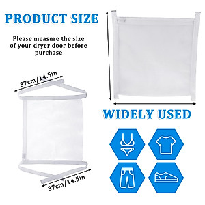 3PCS Sneaker Dryer Bag Mesh Dryer Bag for Sneakers with Zipper & Strap Reusable Shoe Holder for Dryer,15.3×14.7“,White