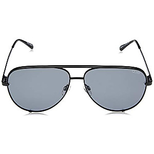 Quay - Sunglasses for Men & Women, Polarized Aviator Lenses with UV Protection, Oversized Sunglasses (High Key Extra Large, Black)