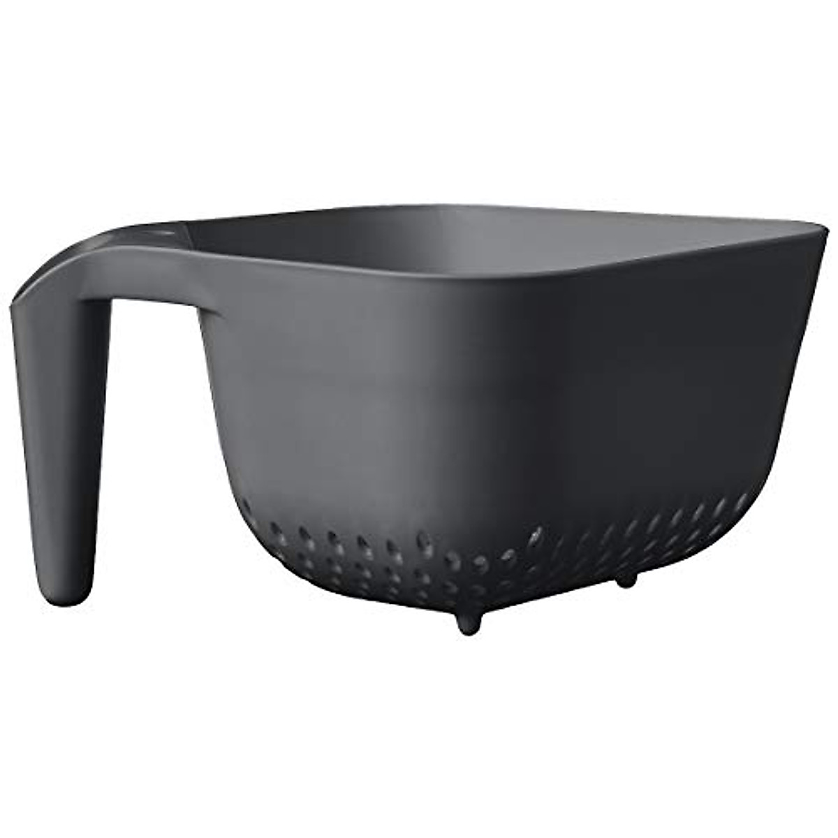 Tovolo Tovolo 3 Quart Colander BPA Free Food Safe Plastic Strainer with Handle Heavy Duty Heat Resistant Pasta and Veggies Kitchen Drainer Steam Basket Dishwasher Safe, Charcoal Gray