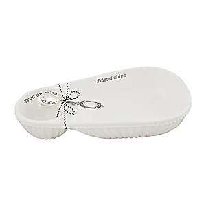 Mud Pie Circa Chip and Dip Set, White, 6.75" x 12