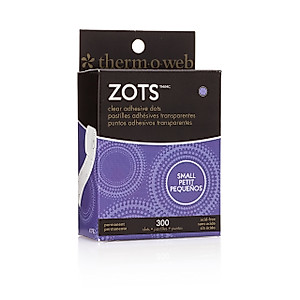 Thermoweb Zots Clear Adhesive Dots, Small, 3/16" Diameter x 1/64" Think, 300 Count