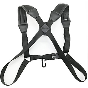 Xinlinke Saxophone Harness Sax Strap No Stress on Neck Soft Shoulder Padded for Alto Tenor Baritone Clarinet,Large Size