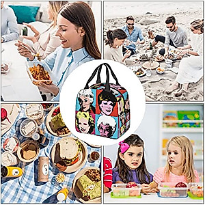 Insulated Lunch Bags Lunch Tote for Women Reusable Lunch Box for Girls (golden)