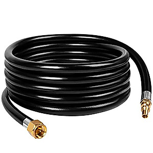 SHINESTAR 12FT RV Propane Quick Connect Hose, Comes with a 1/4” RV Propane Quick Connect Y Splitter for RV, Trailer, Camper and More
