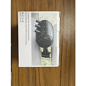 Multi Car Retractable Backseat 3 in 1 36W Car Charging Station Box Compatible with All Phones | iPhone | Samsung | Android | Share Ride Customer Charging Dock Attach to Headrest (Big)