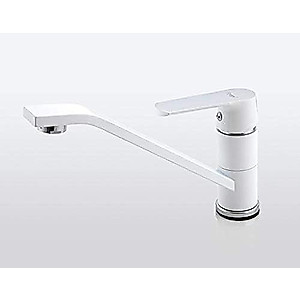 Kitchen Taps Brass Faucet Tap 1 Set White Fashion Style Multi-Color Bathroom Basin Faucet Cold and Hot Water Bath Sink Taps Mixer 360 Rotation