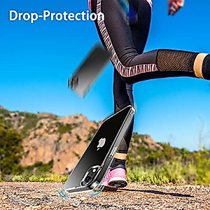 JJGoo Compatiable with iPhone XR Case Clear, Transparent Shockproof Phone Case, Slim Anti-Scratch Hard PC Back Protective Cover Bumper, Clear