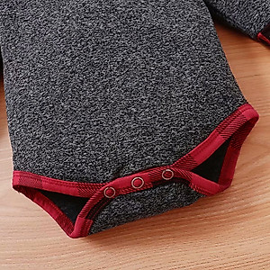 Baby Boy Clothes 6-9 Months Toddler Infant Boys Girls Outfit Long Sleeve Plaid Tops + Pants Outfit Set 2Pcs,Red Plaid Clothes 6-12 months/90cm