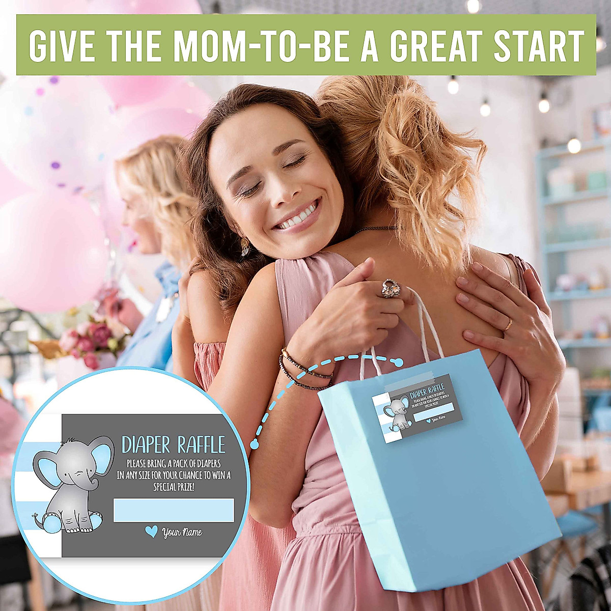 25 Baby Shower Diaper Raffle Tickets For Baby Shower Boy - Baby Elephant Baby Shower Games For Boys, Diaper Raffle Cards, Baby Raffle Tickets, Baby Shower Invitation Inserts, Baby Shower Ideas