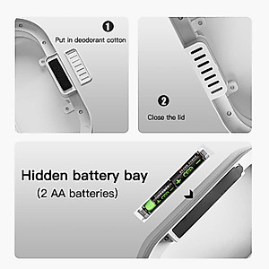 Huaqinglian 2.6 Gallon Automatic Touchless bothroom Trash can with Toiler Brusher- Motion Sensor Smart Garbage Can with lids-Slim Electric Wastebaskets for Bedroom/Living Room/Kitchen/Office (White)