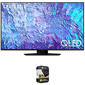SAMSUNG QN50Q80CA 50 Inch QLED 4K Smart TV Bundle with 1 YR CPS Enhanced Protection Pack (2023 Model)