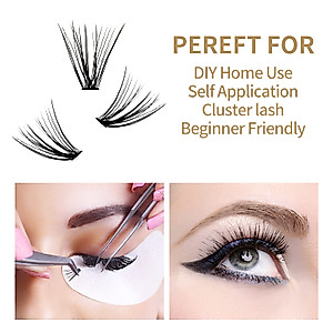 Individual Lash Glue Lash Cluster Glue DIY Eyelash Extension Adhesive Long Lasting Waterproof Low Irritation Eyelash Glue for Professional and Self Use Individual Cluster Lashes Black Glue (5ml)