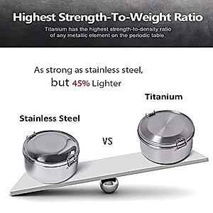 VARNAHOME Titanium Bento Box W/ Double Layers Design (600ML)-BPA Free