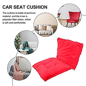 DOITOOL Outdoor Chair Cushions Recliner Glider Rocking Chair Cushion and Pads Set Non- Chair Cushions Back and Cushion for Indoor Outdoor Office Home (Red) Outdoor Glider Car Seat Cushion