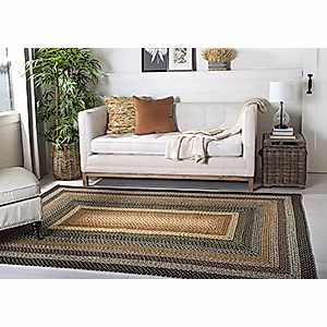 SAFAVIEH Braided Collection Area Rug - 6' x 9', Multi, Handmade Country Cottage Reversible, Ideal for High Traffic Areas in Living Room, Bedroom (BRD308A)