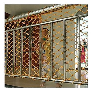 banister guard net Children's Stairs Anti-fall Net, Yellow Nylon Rope Decorative Safety Net, Balcony Protective Net, Outdoor Fence Net, Garden Covered Net Swing Hammock 1x3m ( Size : 36M(1020ft) )