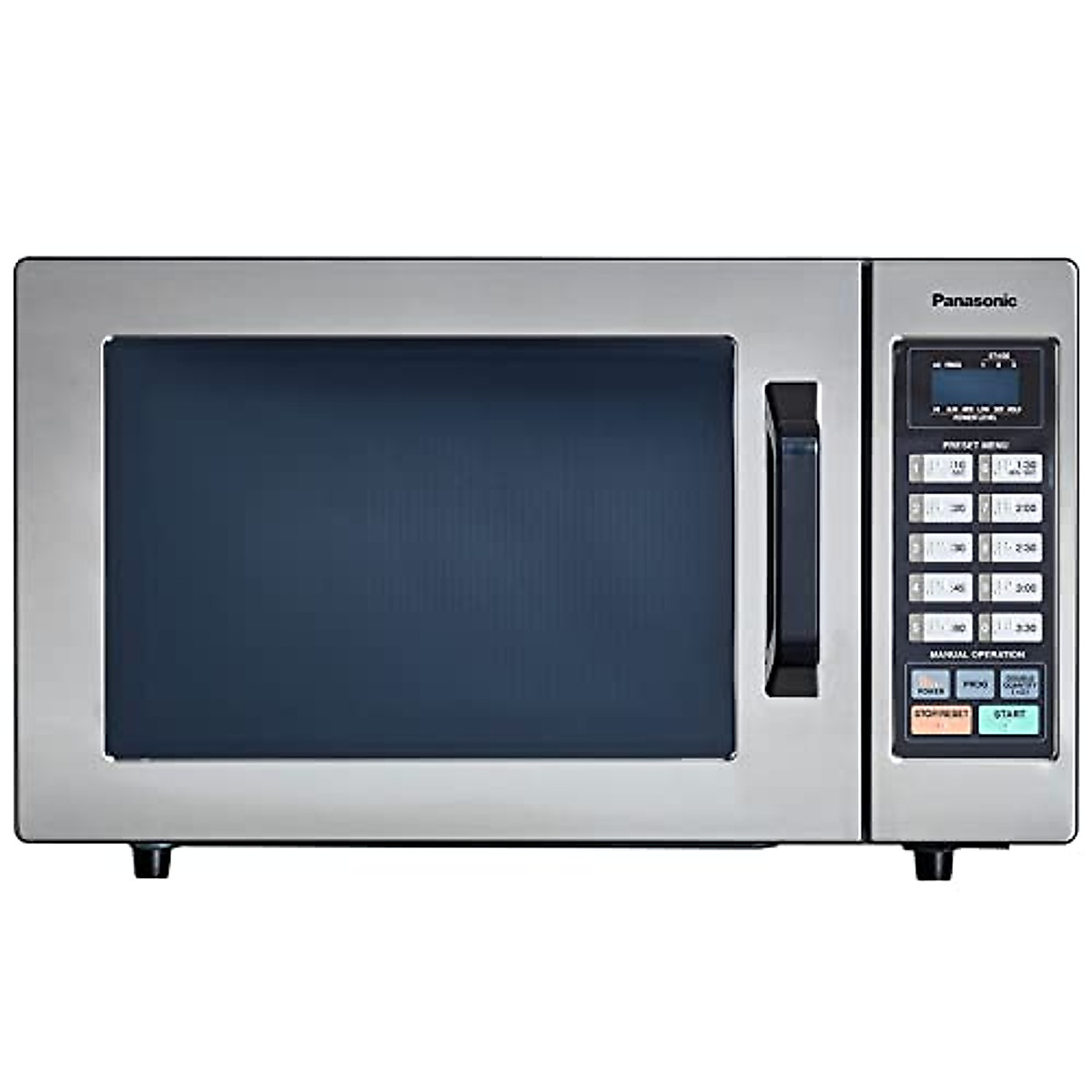 KoolMore - CDC-4C-BK 27" Commercial Countertop Refrigerator Display Case Merchandiser & Panasonic Countertop Commercial Microwave Oven with 10 Programmable Memory and Touch Screen Control