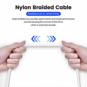 MOSWAG 16.4FT/5Meter 3.5mm Audio Aux Jack Cable to 3.5mm Aux Cable Male to Male Aux Cord Nylon Braided Stereo Jack Cord for Phones,Headphones,Speakers,Tablets,PCs,Music Players and More