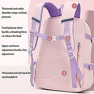 oygejmt Girls Backpack Cute Rabbit Elementary School bags Middle Bookbags Casual Daypack Backpacks Durable Lightweight Travel Bags (Blue)