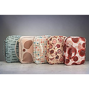 DiverseBee Bible Cover with Handles, Zippered Bible Carrying Case for Women and Girls, Bible Tote Bag for Kids, Bible Book Cover, Bible Accessories, Christian Gifts 7.5 x 10 x 2.5in (Vanilla)