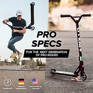 APOLLO Pro Scooter Genius Pro 4.0 - Trick Scooter for Teens & Adults - Pro Scooters for Kids, Freestyle Pro Scooter, Trick Scooters for Teens 12 Years and up, 220 LBS