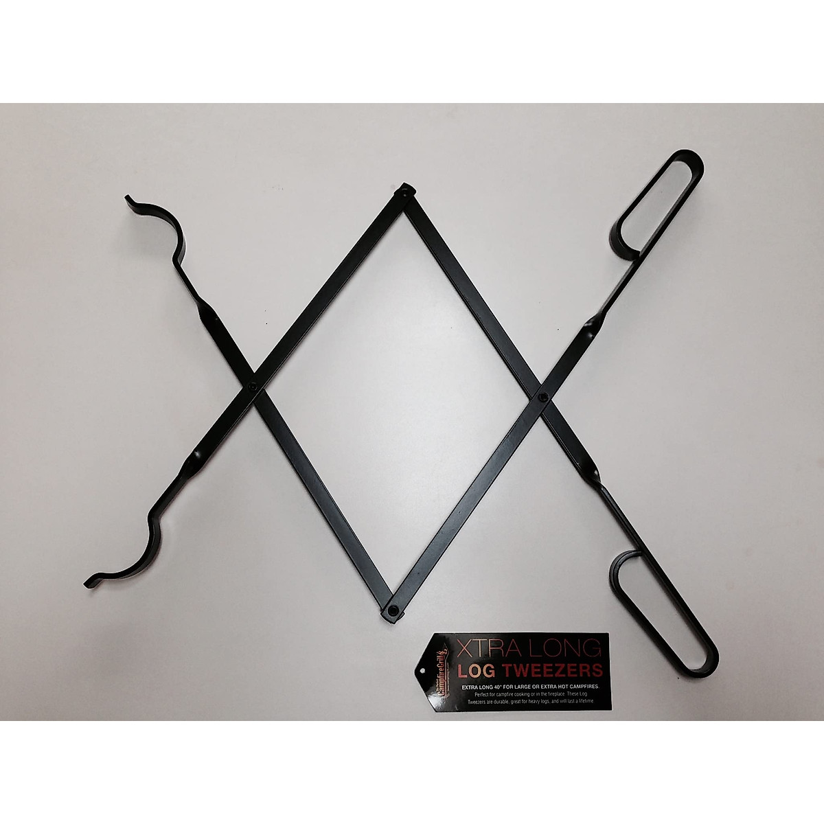 The Perfect Campfire Grill Extra Long Log Tweezers, Heavy Duty Fireplace Tongs, 40"