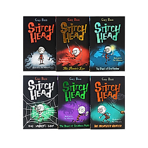 Stitch Head books Collection 6 Books Bundle (The Beast of Grubbers Nubbin,The Ghost of Grotteskew,The Pirate's Eye,The Spider's Lair,Stitch Head,The Monster Hunter) by Guy Bass (2016-06-07)